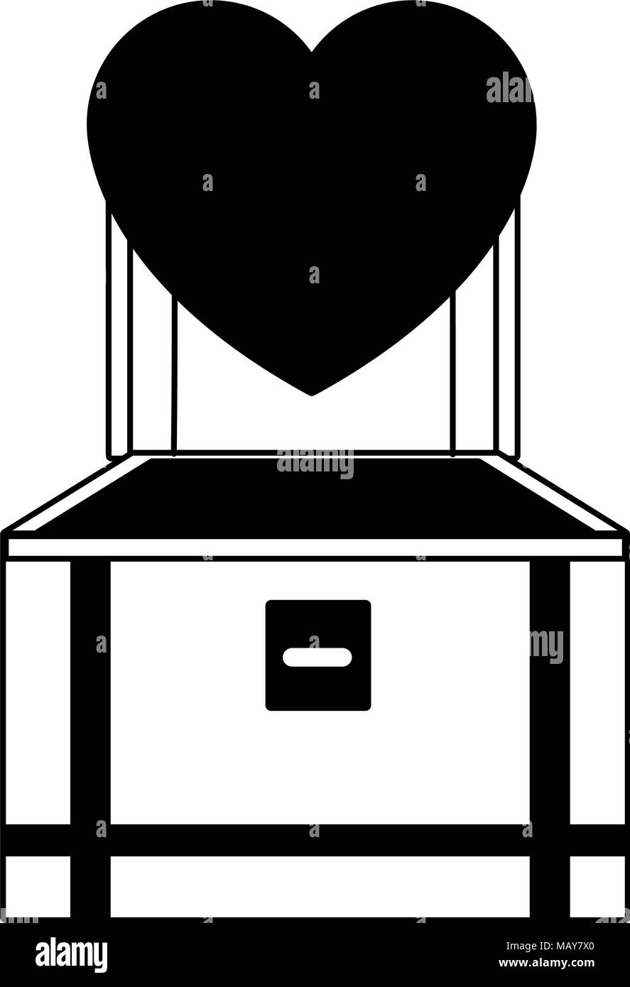 Chest with heart Stock Vector Image & Art - Alamy