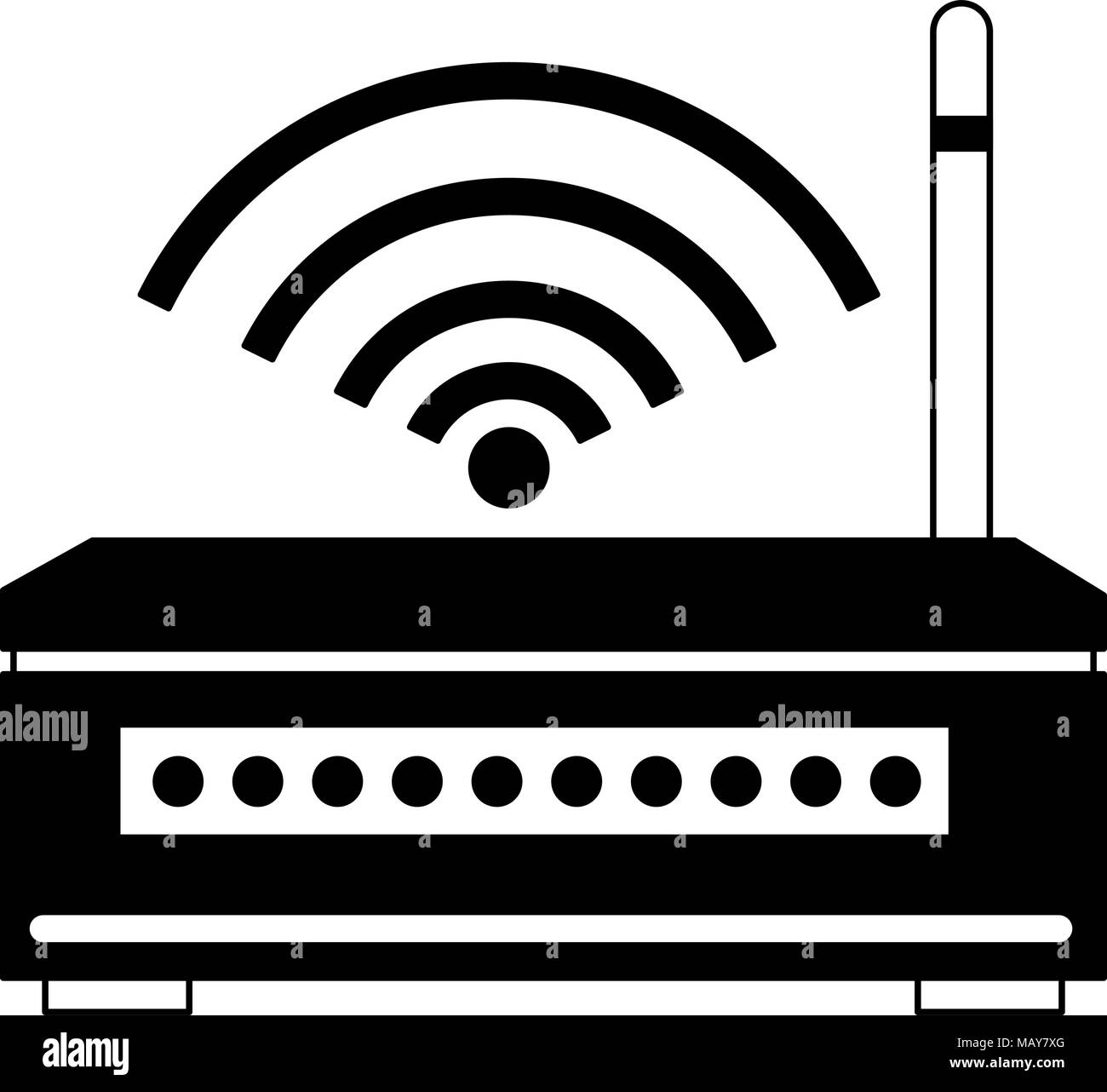 Wifi internet router Stock Vector Image & Art - Alamy