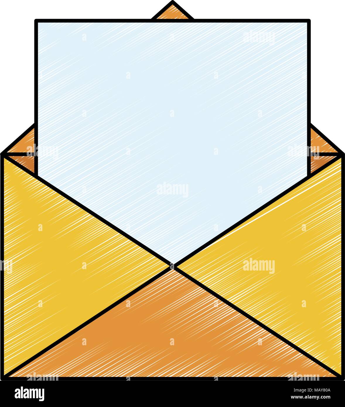 Email envelope symbol scribble Stock Vector Image & Art - Alamy