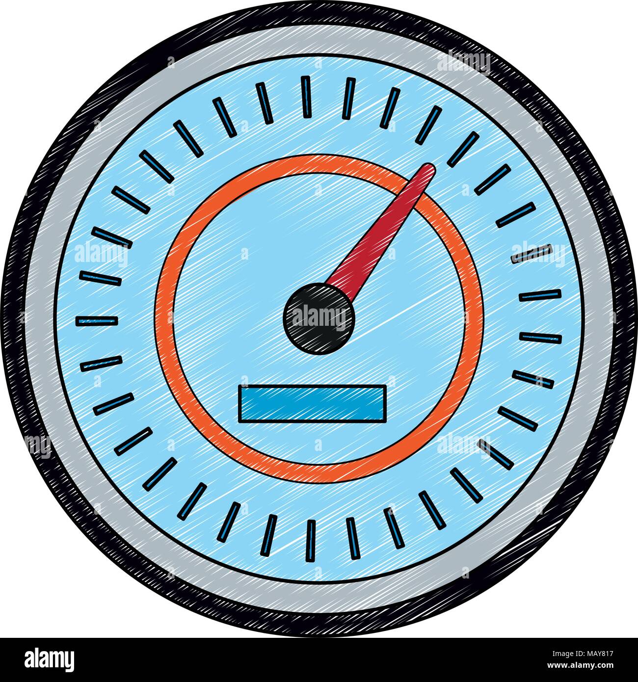 Round speed indicator scribble Stock Vector Image & Art - Alamy
