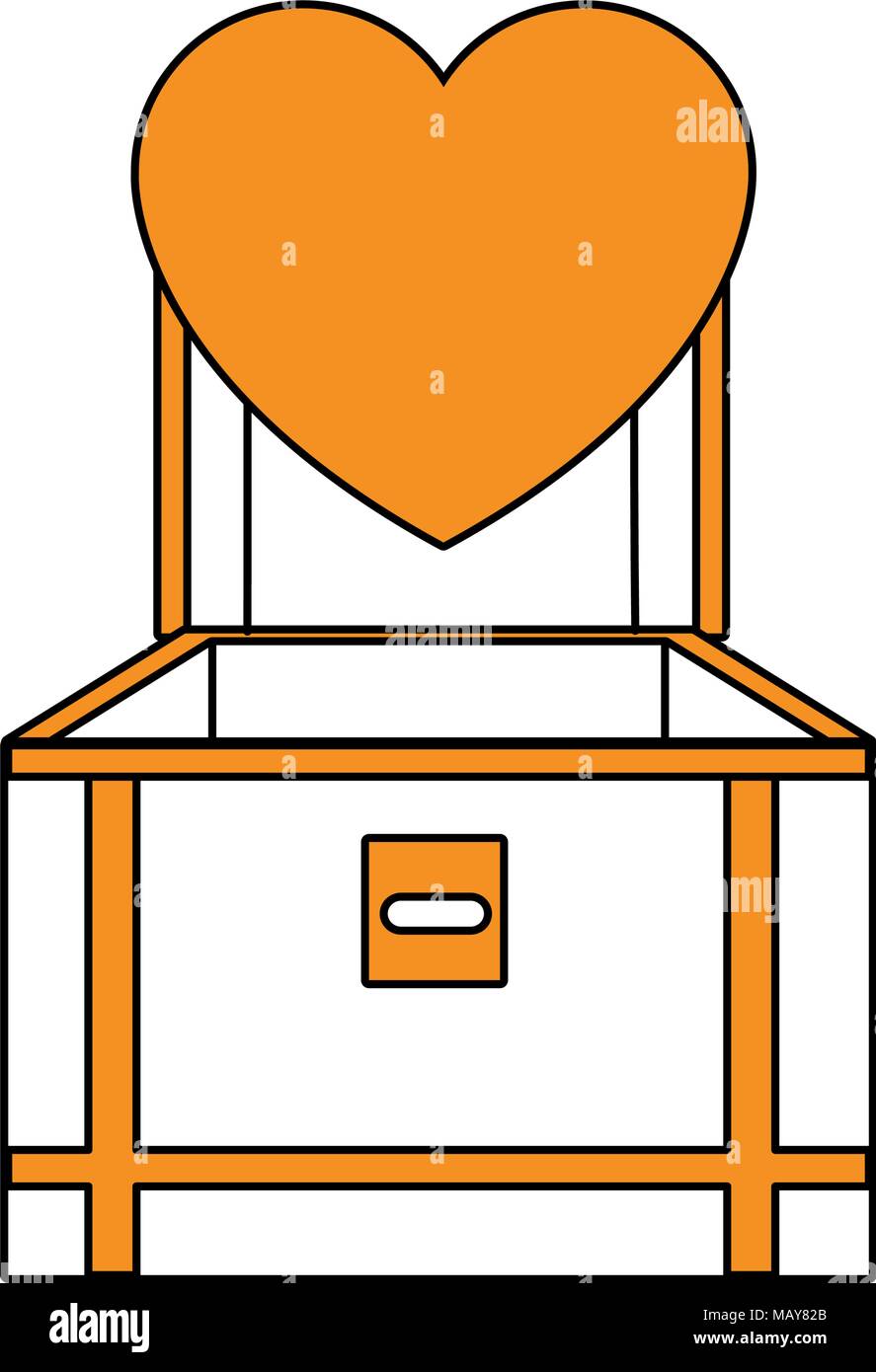 Chest with heart Stock Vector Image & Art - Alamy