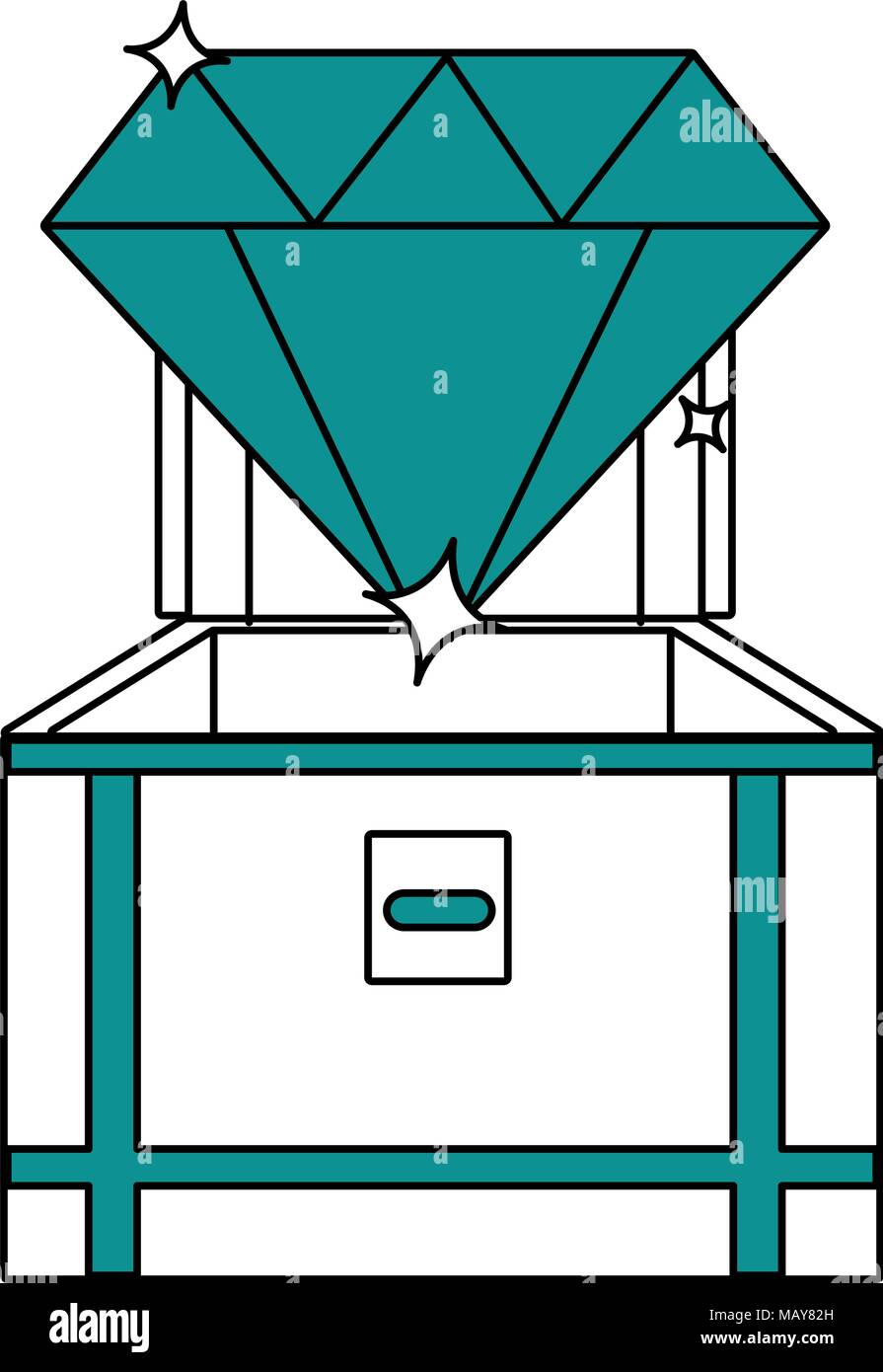 Chest with diamond Stock Vector Image & Art - Alamy