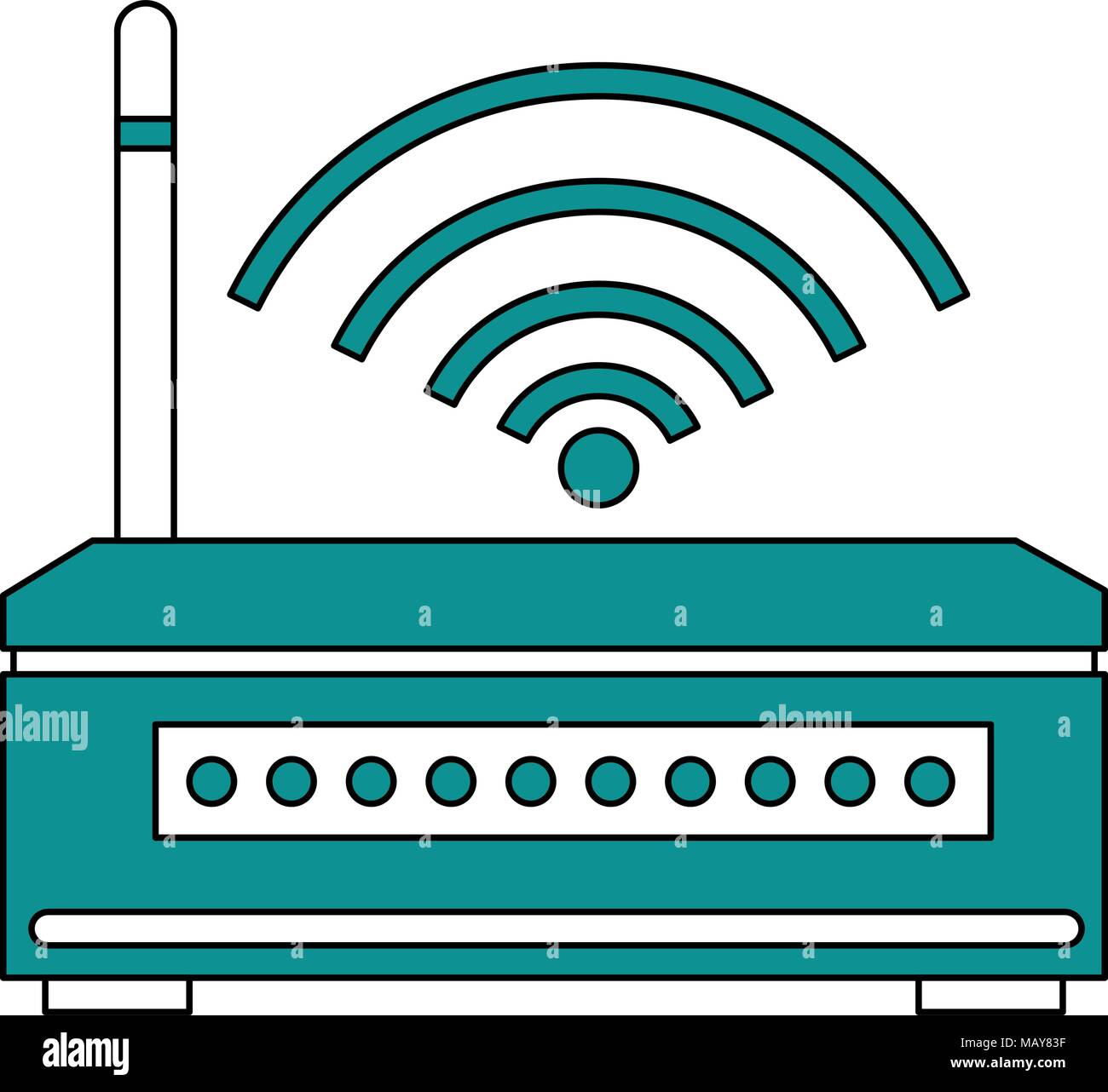 Wifi internet router Stock Vector Image & Art - Alamy