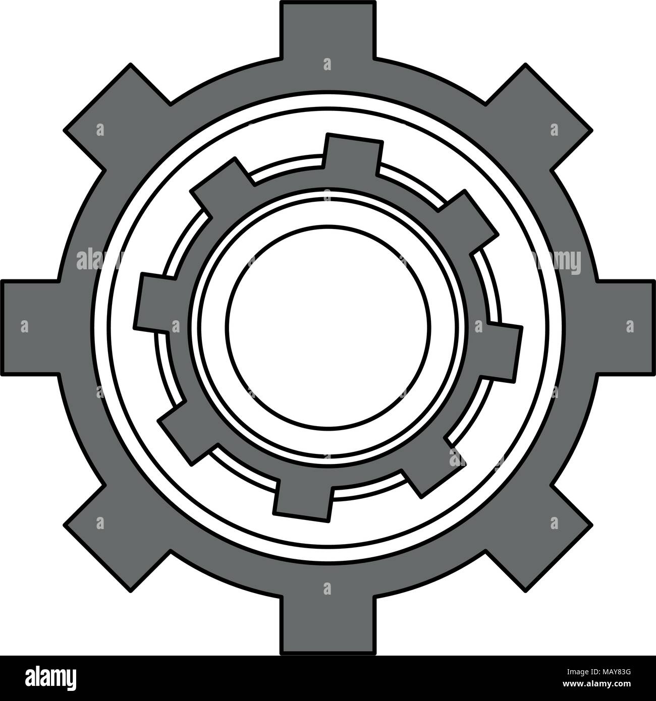 Gear working symbol Stock Vector Image & Art - Alamy