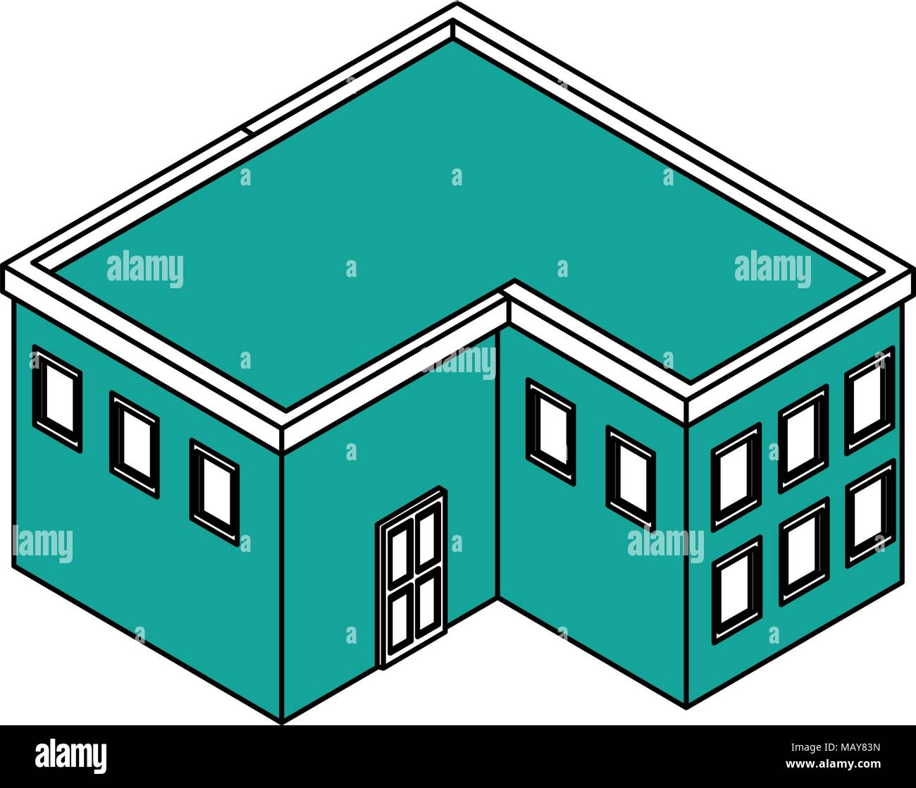 Isometric office building Stock Vector Image & Art - Alamy