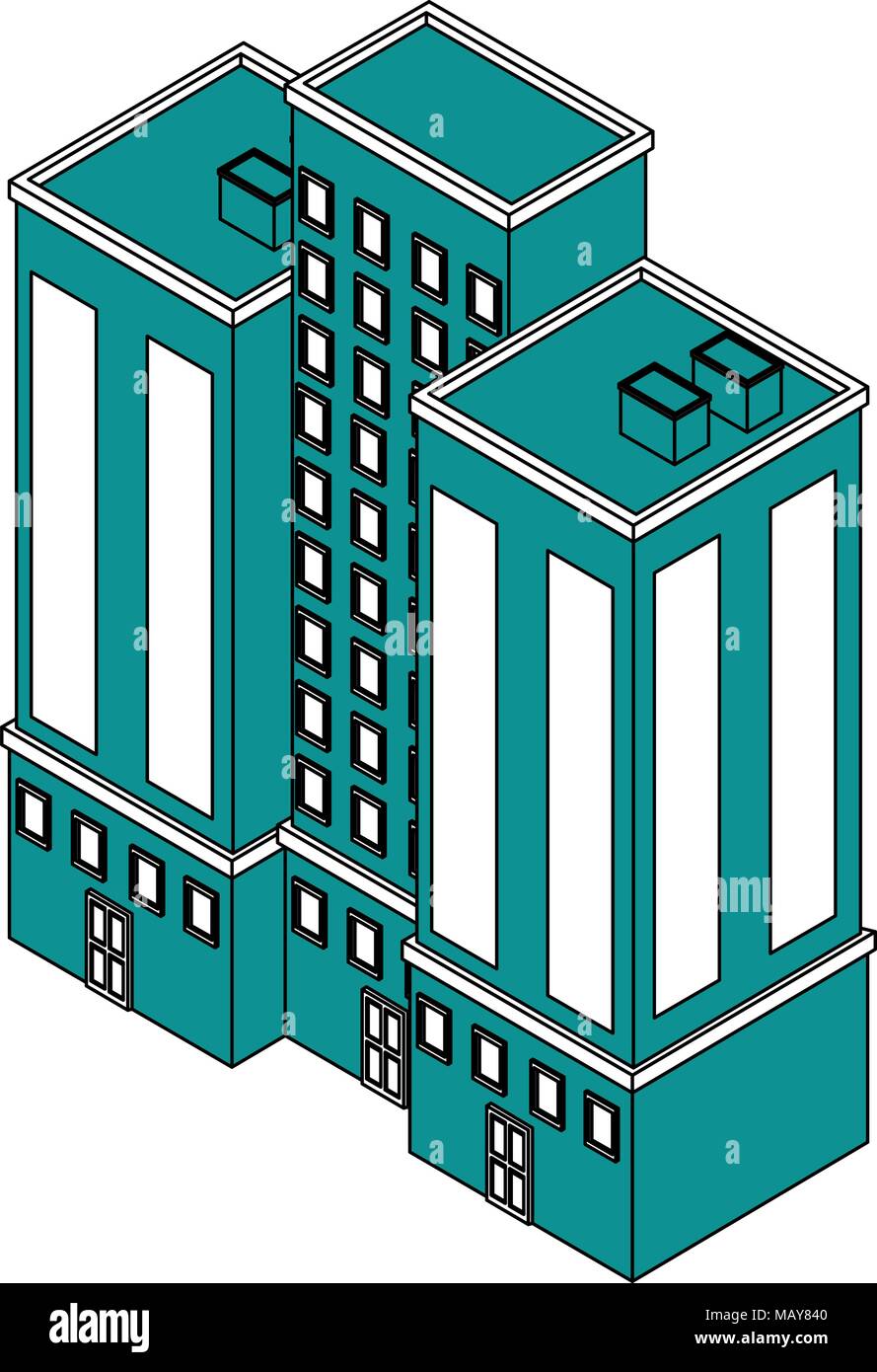 Isometric office building Stock Vector Image & Art - Alamy