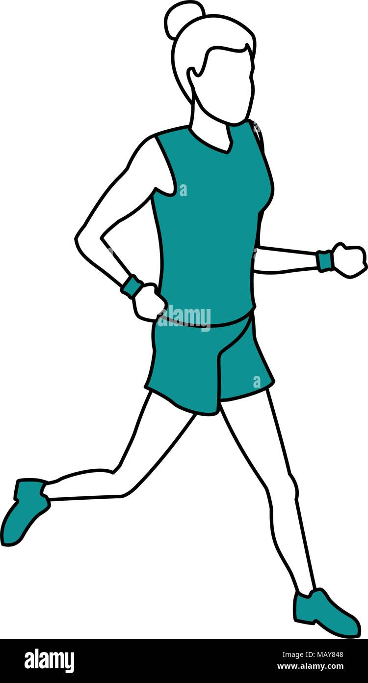 3d woman running Stock Vector Images - Alamy