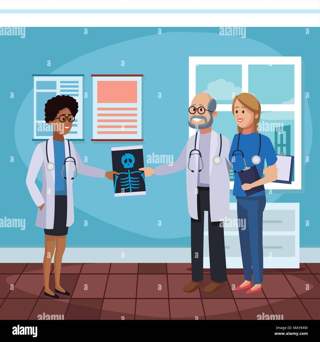 Doctors office cartoon Stock Vector Image & Art - Alamy