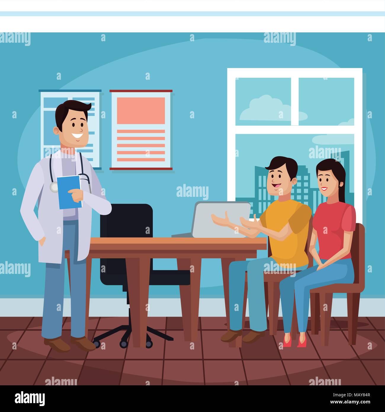 Doctors wall Stock Vector Images - Alamy