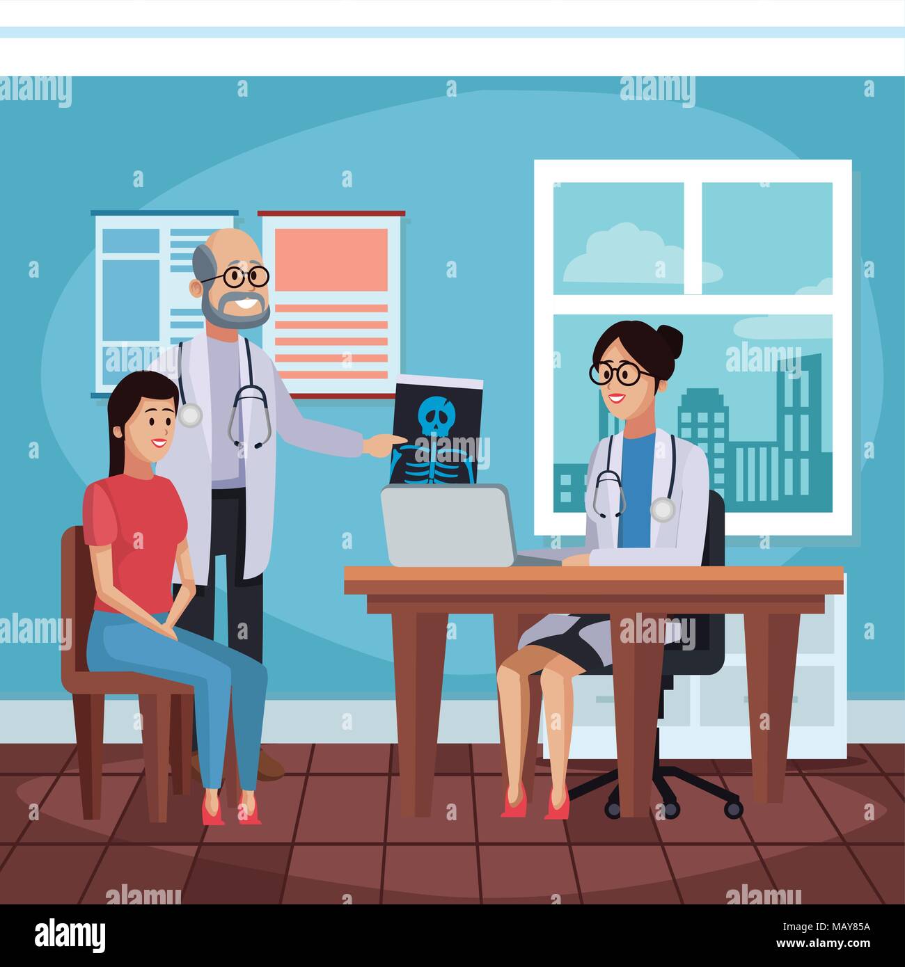 Doctors office cartoon Stock Vector Image & Art - Alamy