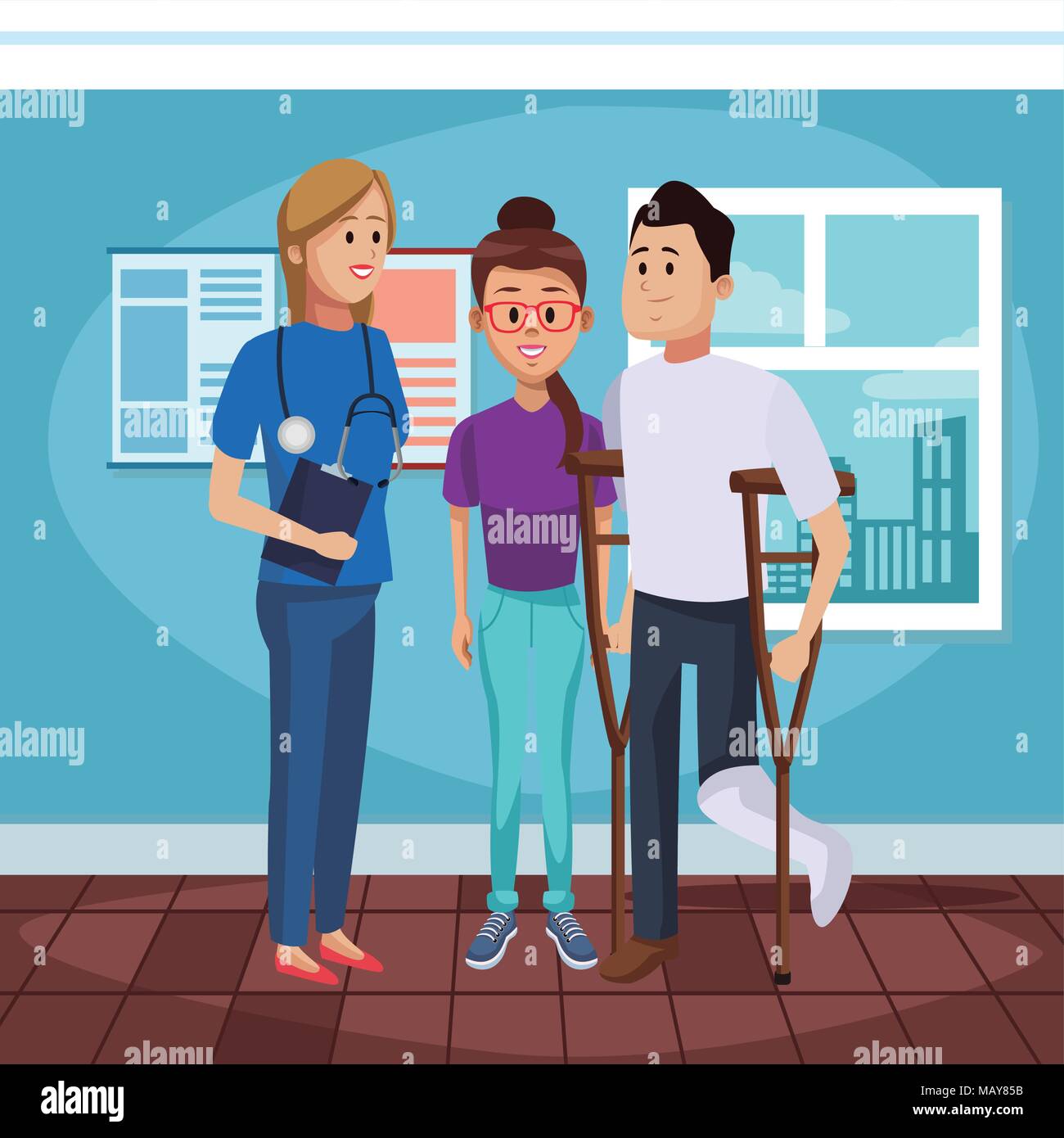 Doctors office cartoon Stock Vector Image & Art - Alamy