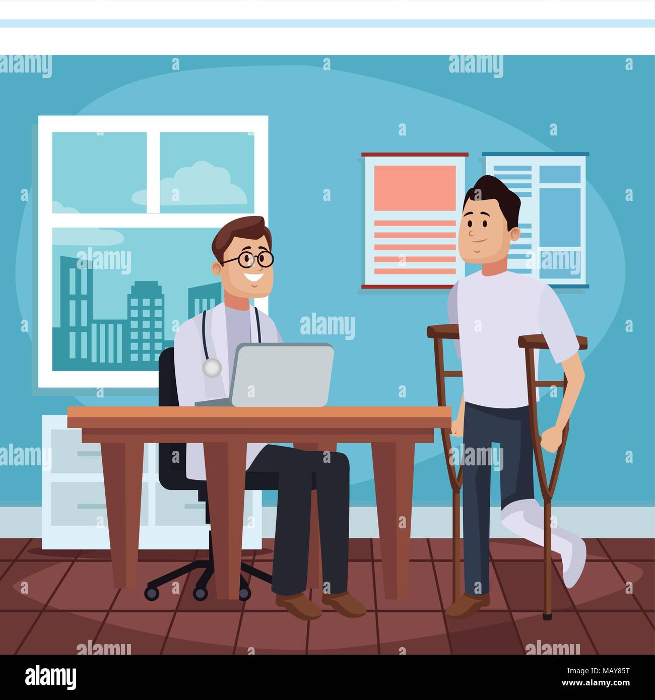 Doctors office cartoon Stock Vector Image & Art - Alamy