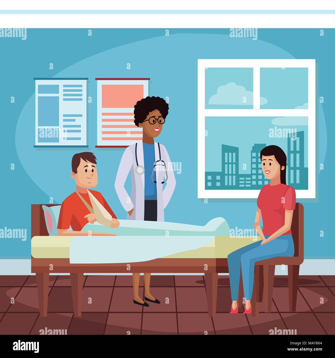Doctors office cartoon Stock Vector Image & Art - Alamy