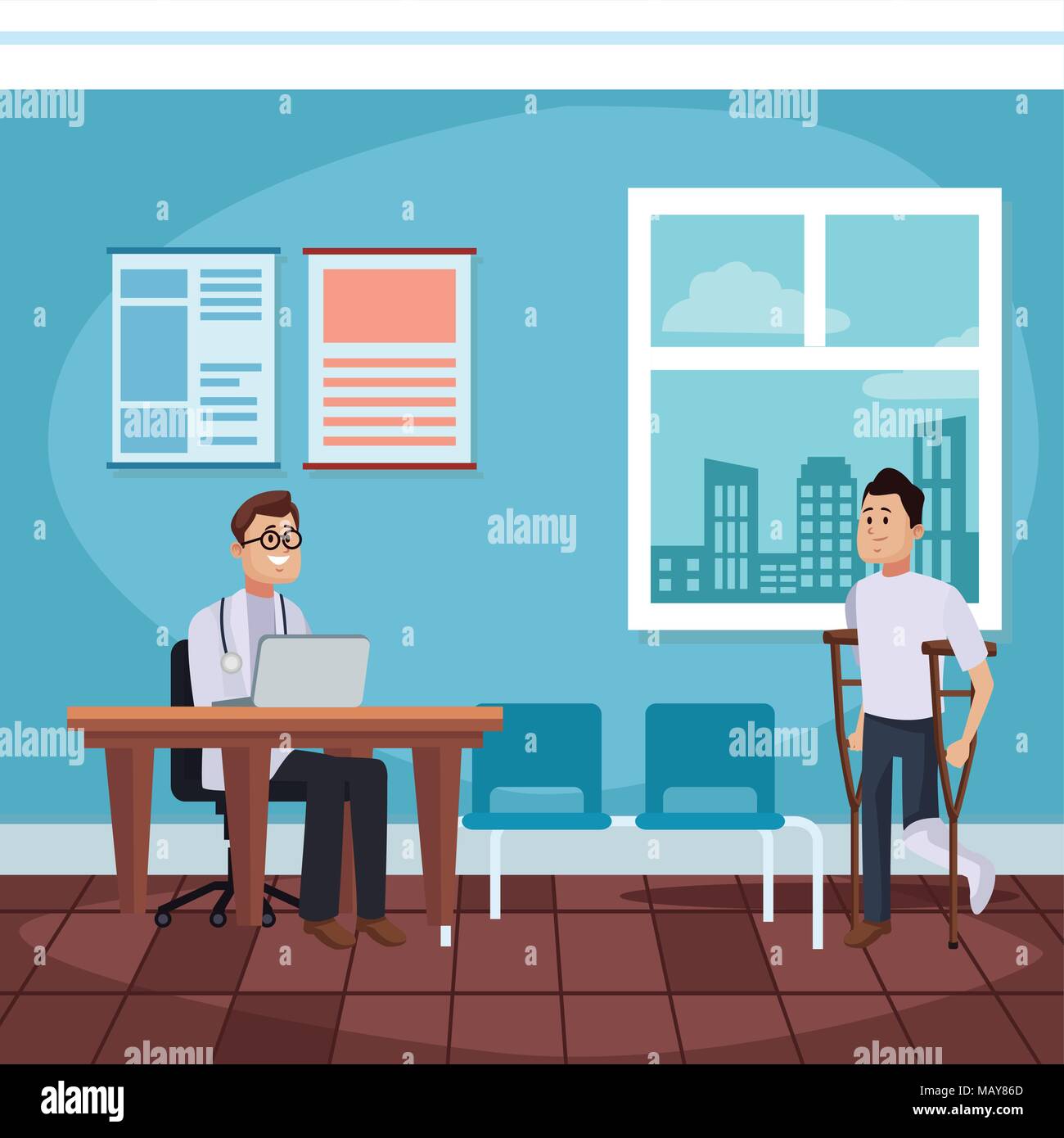 Doctors office cartoon Stock Vector Image & Art - Alamy