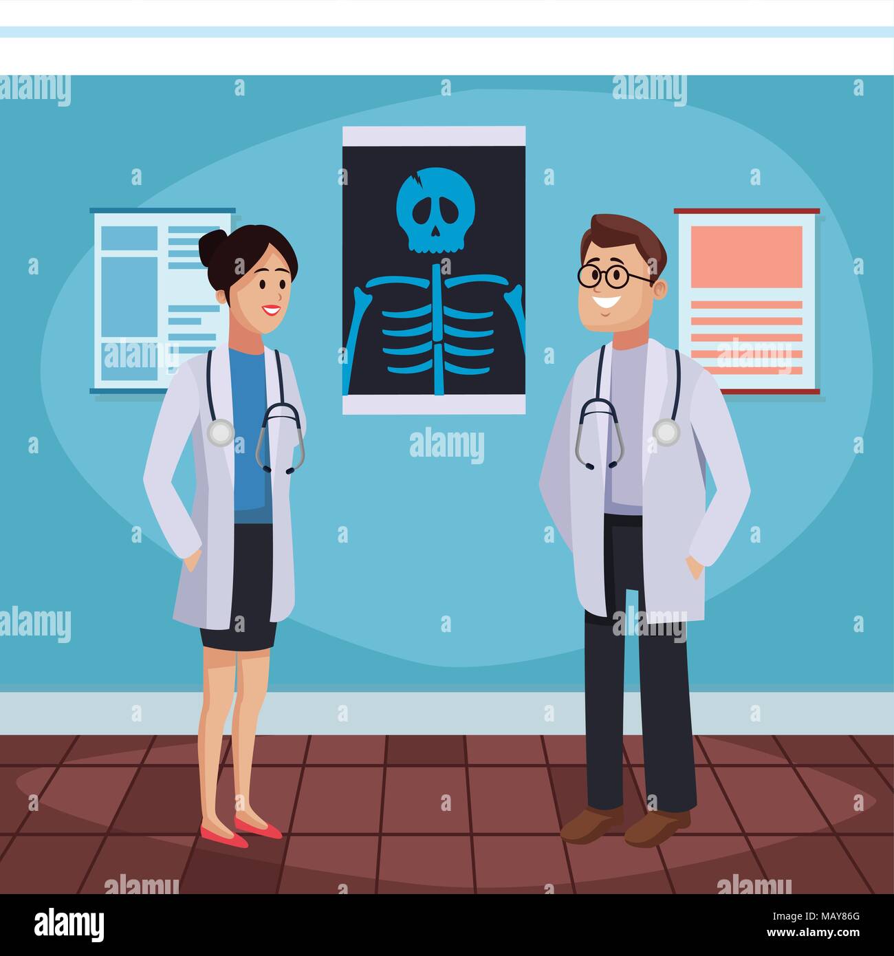 Doctors office cartoon Stock Vector Image & Art - Alamy