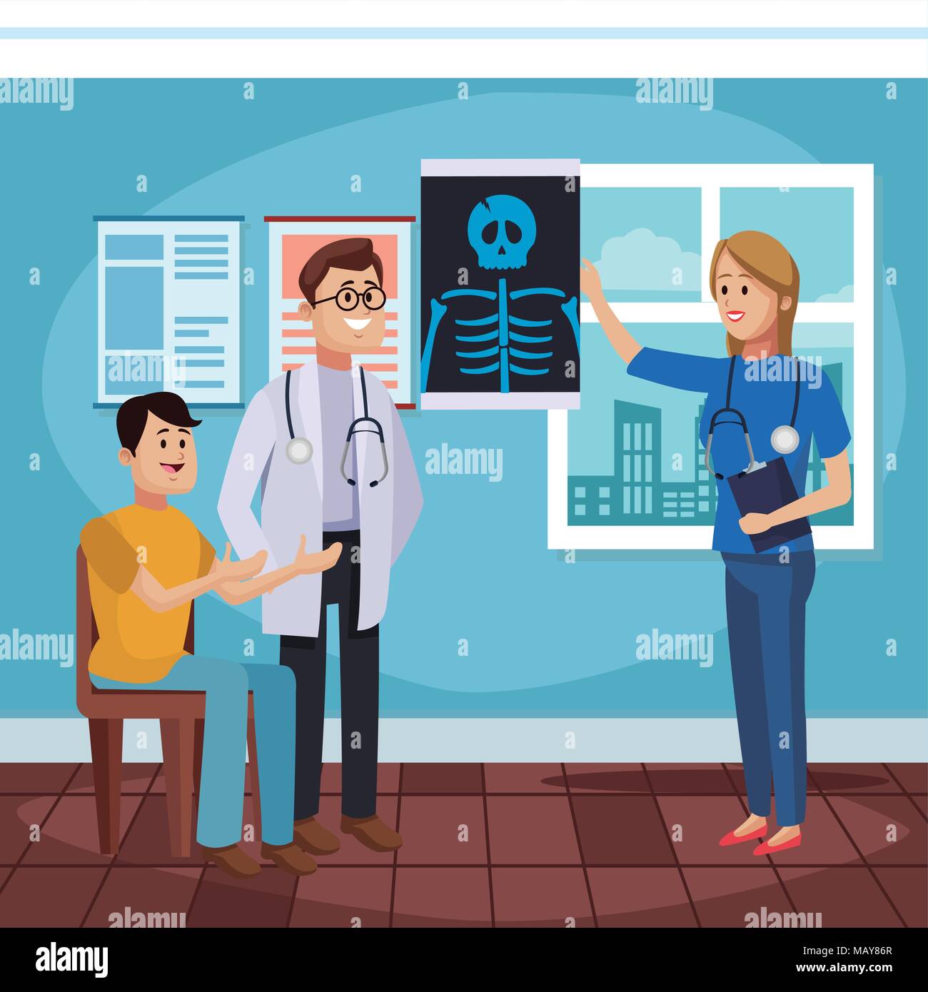 Doctors office cartoon Stock Vector Image & Art - Alamy