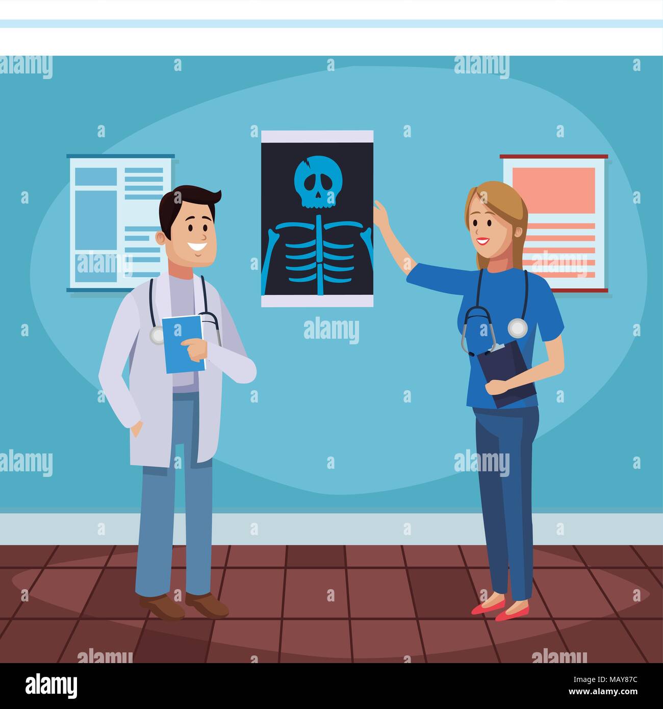 Doctors office cartoon Stock Vector Image & Art - Alamy