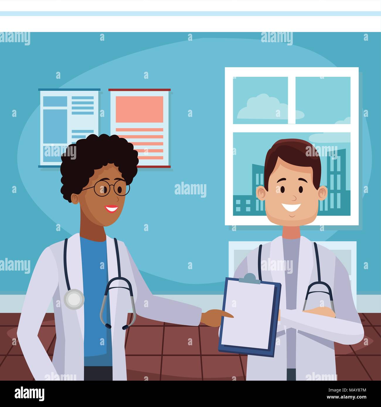 Doctors office cartoon Stock Vector Image & Art - Alamy