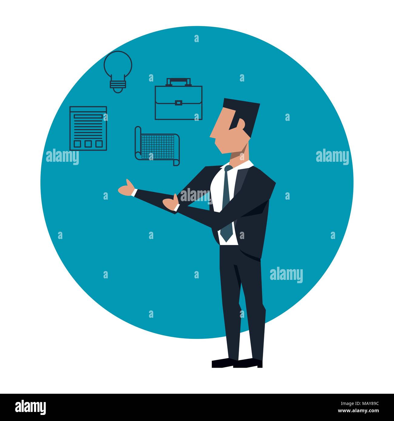 Businessman with tools cartoon Stock Vector Image & Art - Alamy
