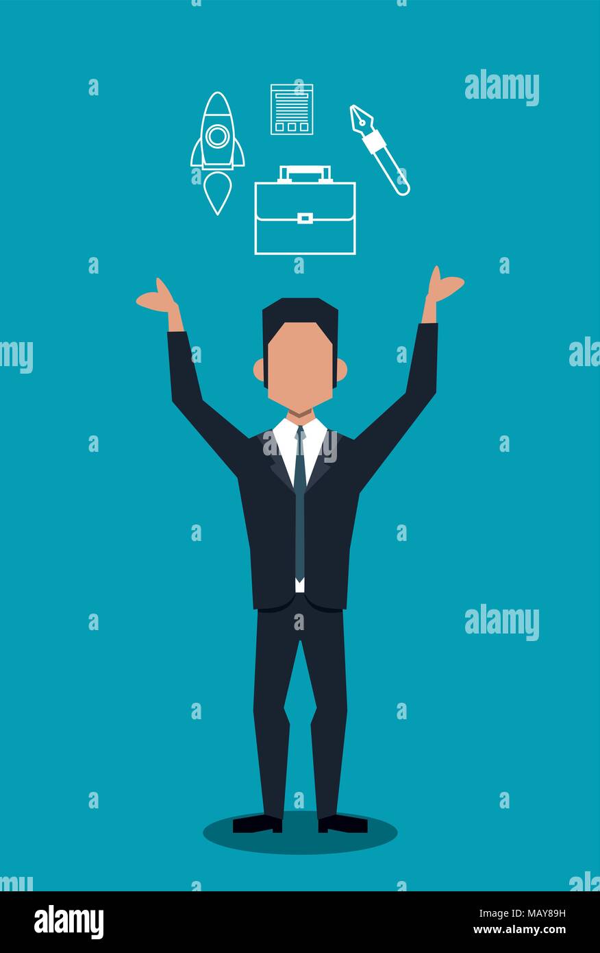 Businessman with tools cartoon Stock Vector Image & Art - Alamy
