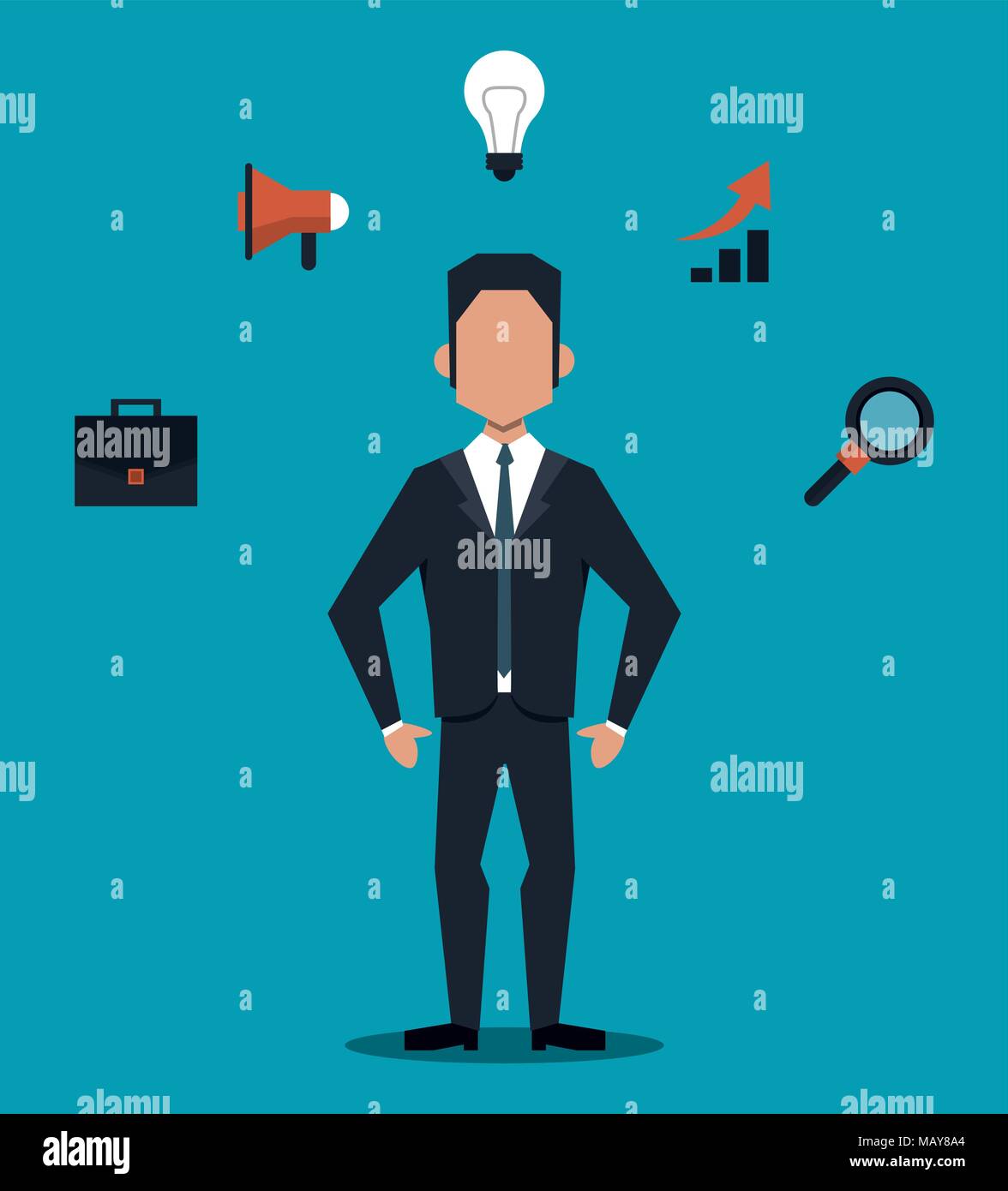 Businessman with tools cartoons Stock Vector Image & Art - Alamy