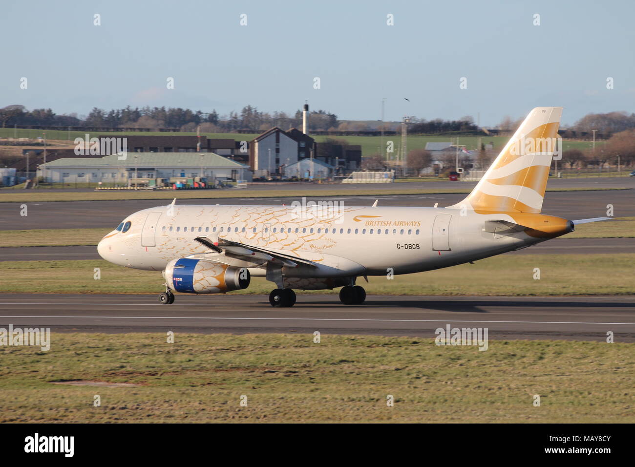G-DBCB, an Airbus A319-131 operated by British Airways, in "The Dove ...