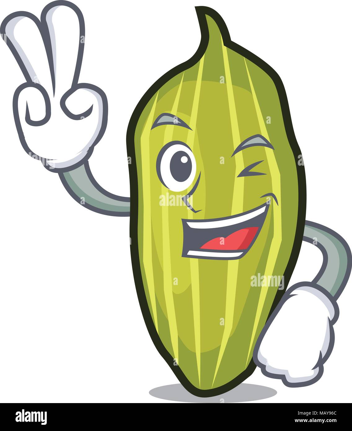 Two finger cardamom character cartoon style Stock Vector Image & Art ...