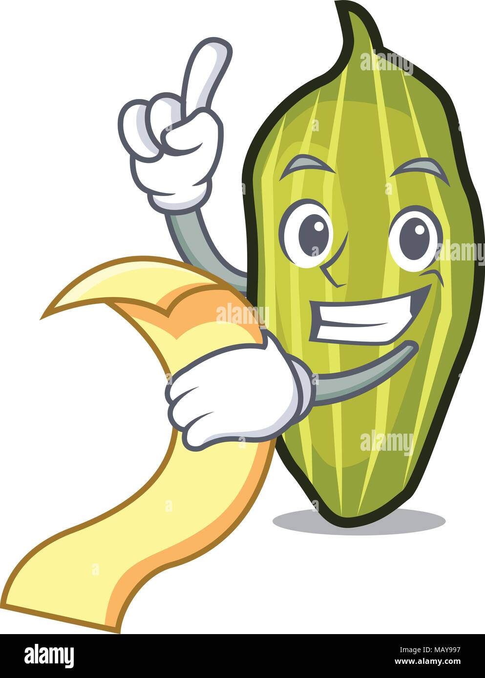 With menu cardamom mascot cartoon style Stock Vector Image & Art - Alamy
