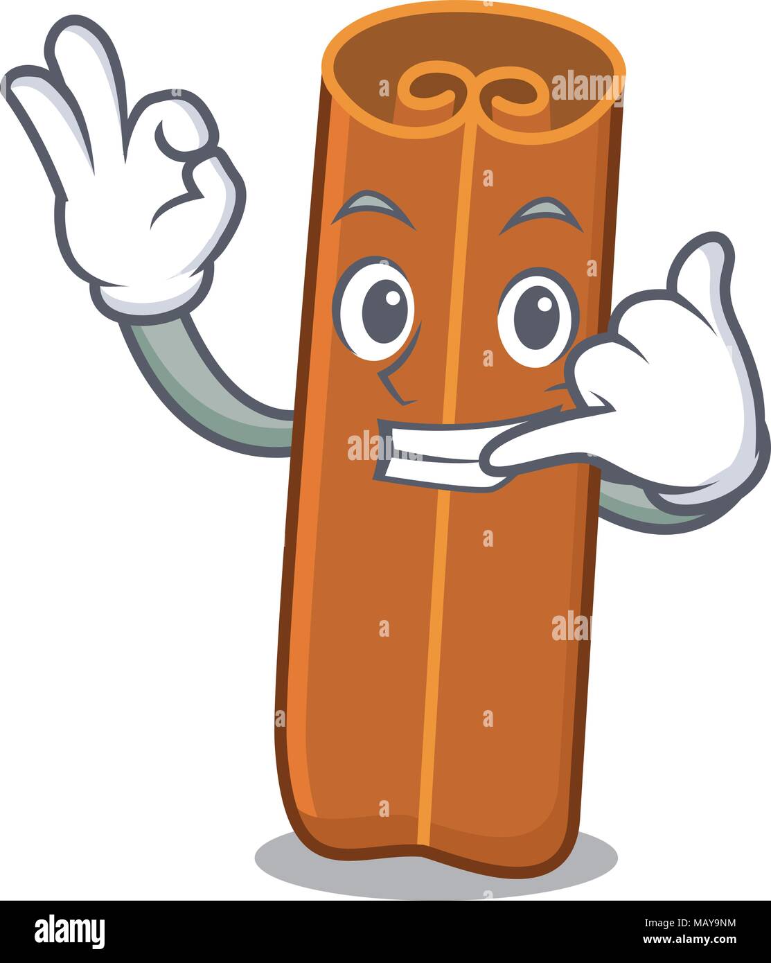 Call me cinnamon mascot cartoon style Stock Vector Image & Art - Alamy