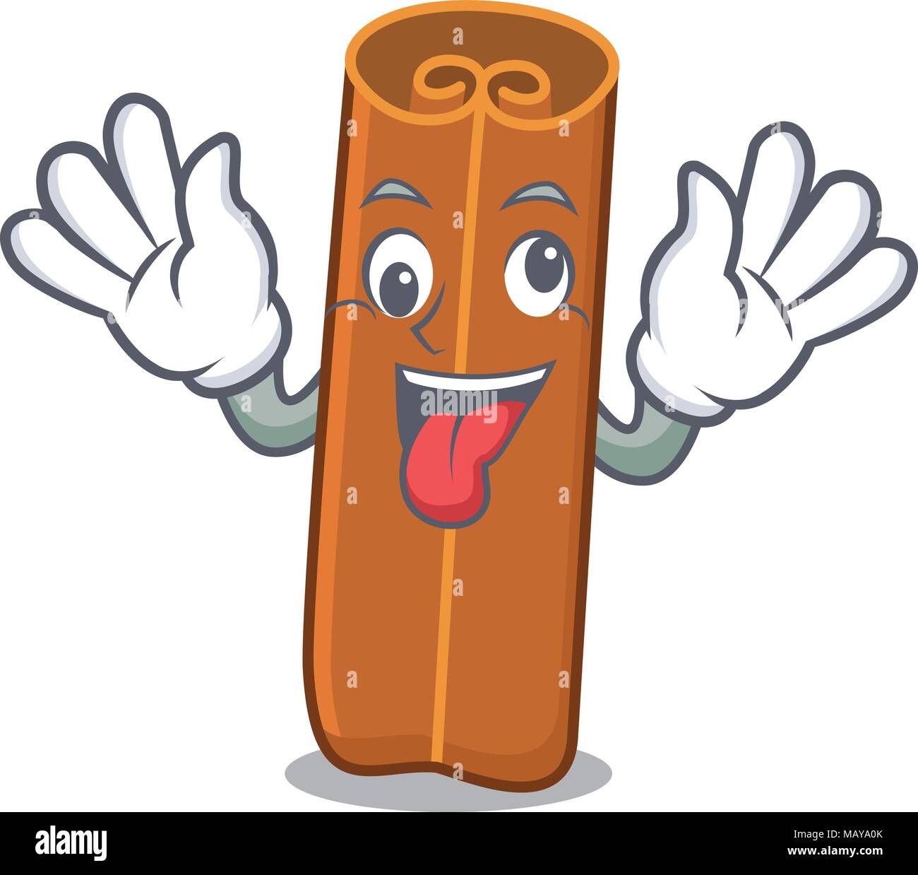 Crazy cinnamon mascot cartoon style Stock Vector Image & Art - Alamy