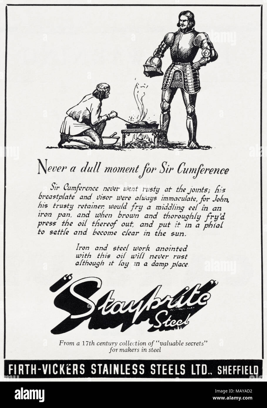 1950s original old vintage advertisement advertising Staybrite ...