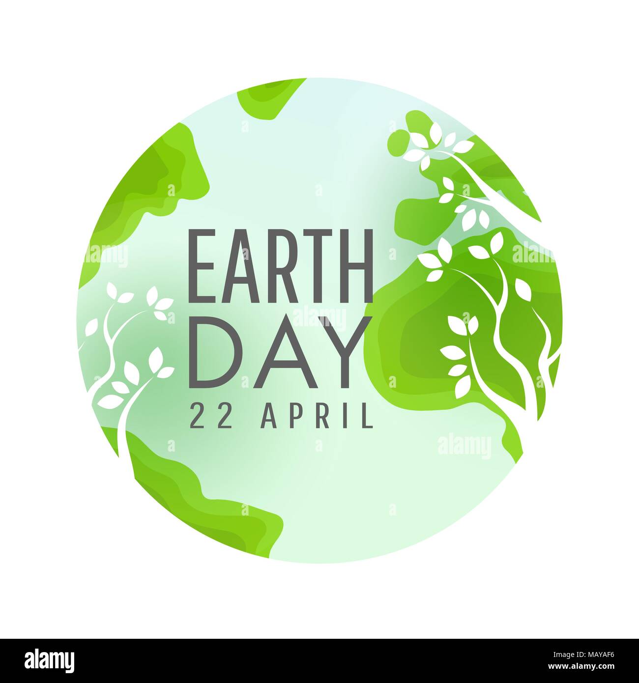 Earth day modern design. 22 April. Concept Poster With map. Vector ...