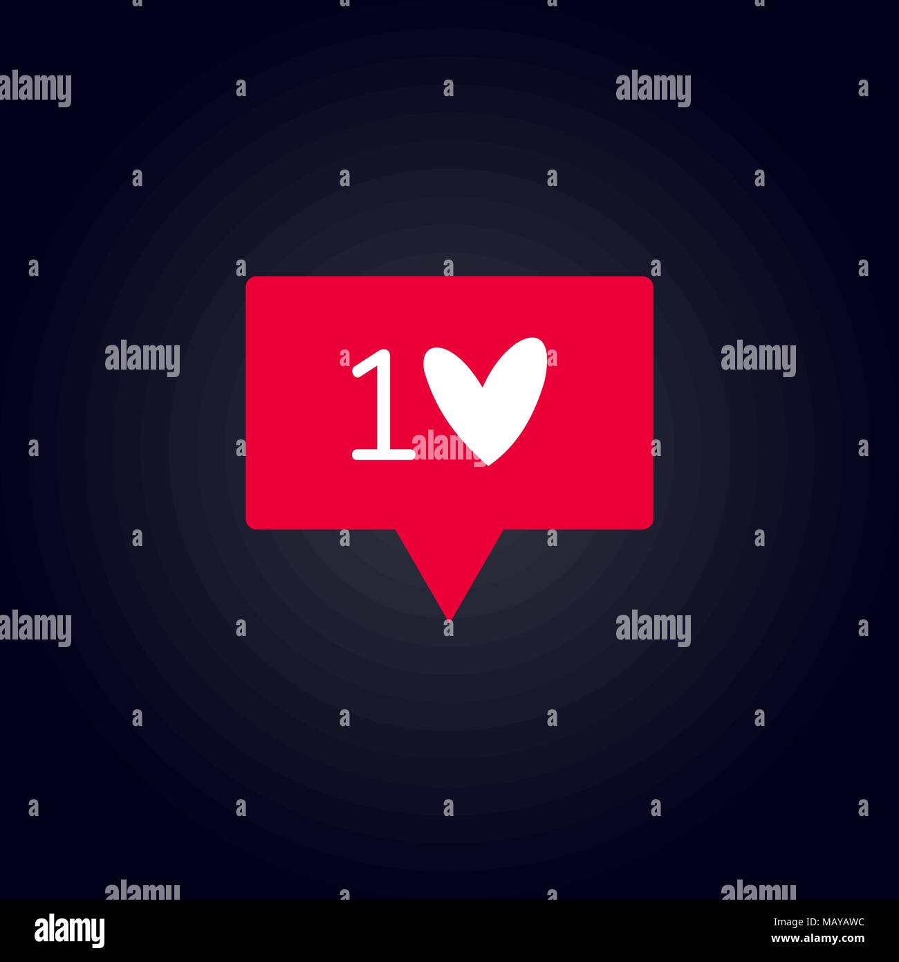 Follower. Icon like. Social media 1 like, button, ui, app. Vector ...