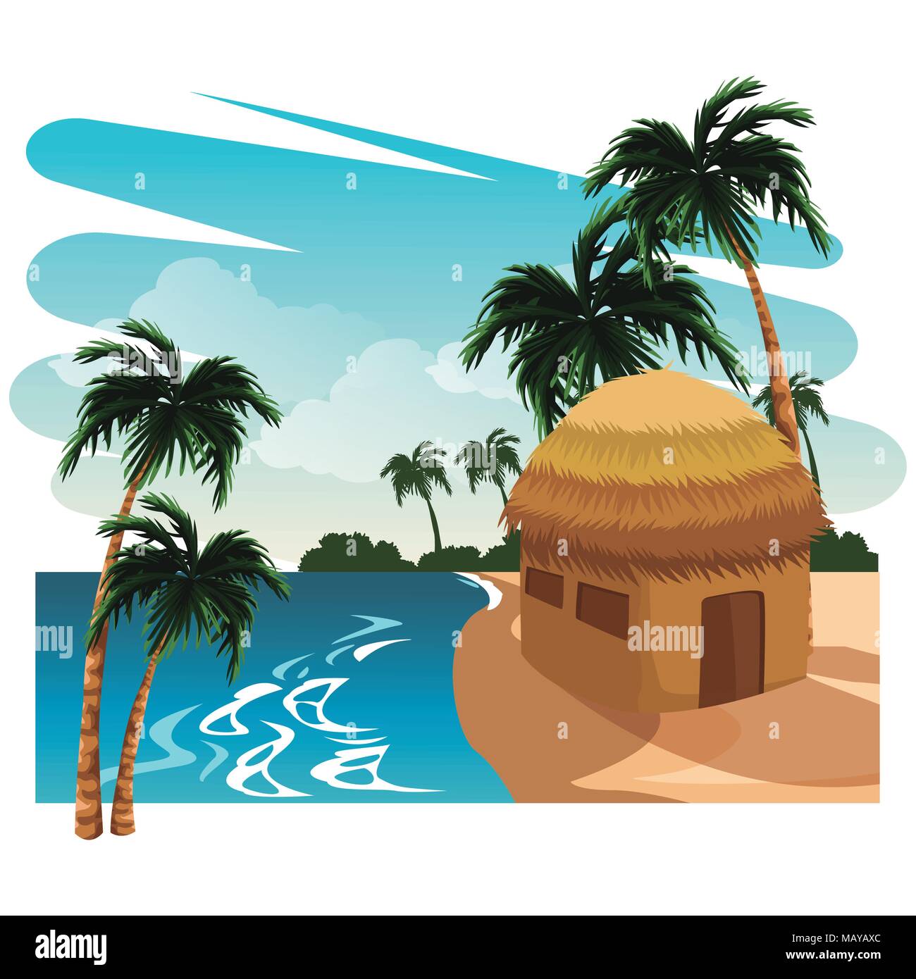 Cartoon Beach Hut High Resolution Stock Photography and Images - Alamy