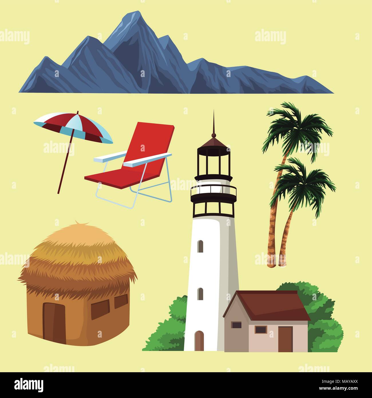 Beautiful island cartoon Stock Vector Image & Art - Alamy