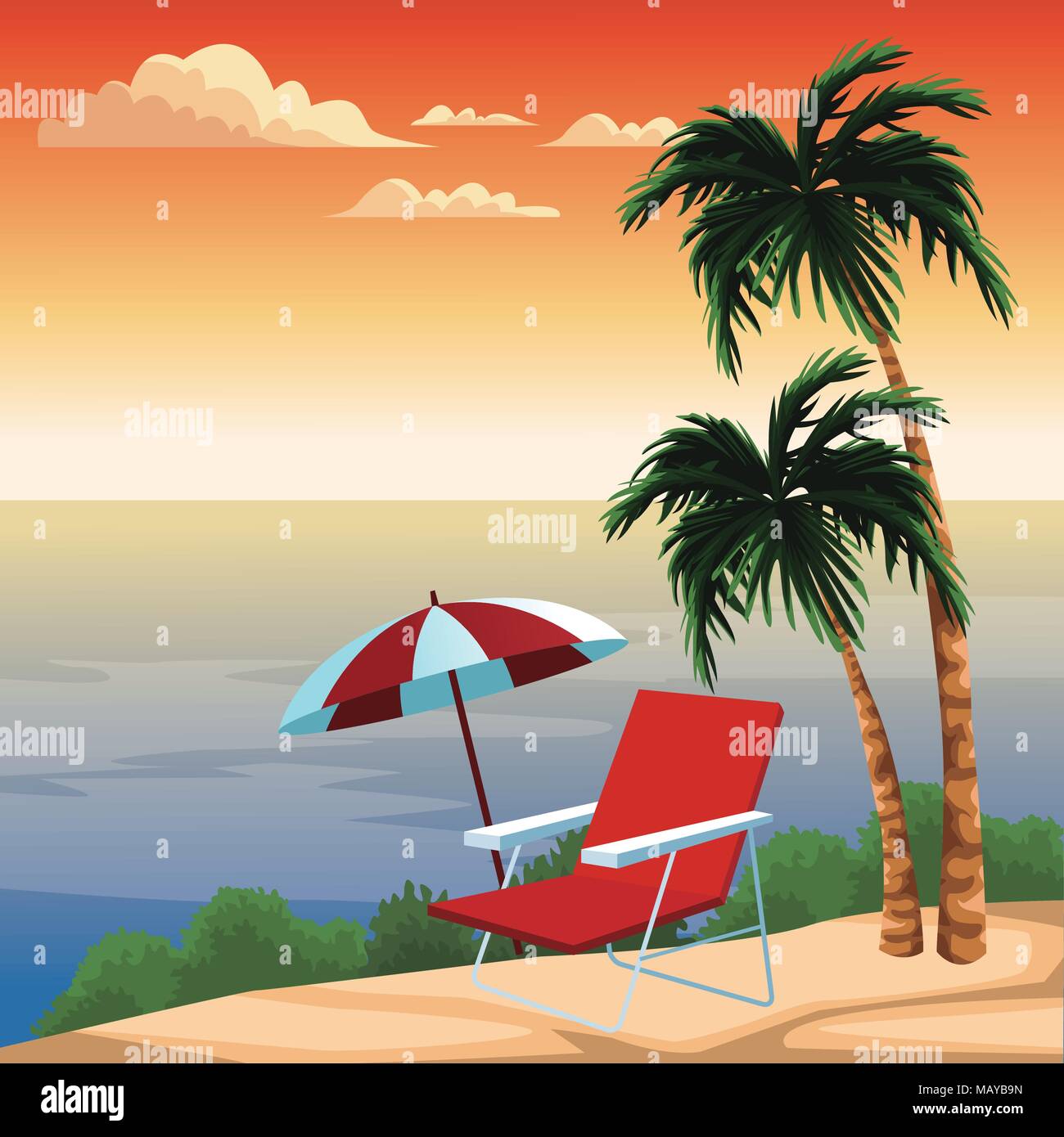 Beautiful island cartoon Stock Vector Image & Art - Alamy