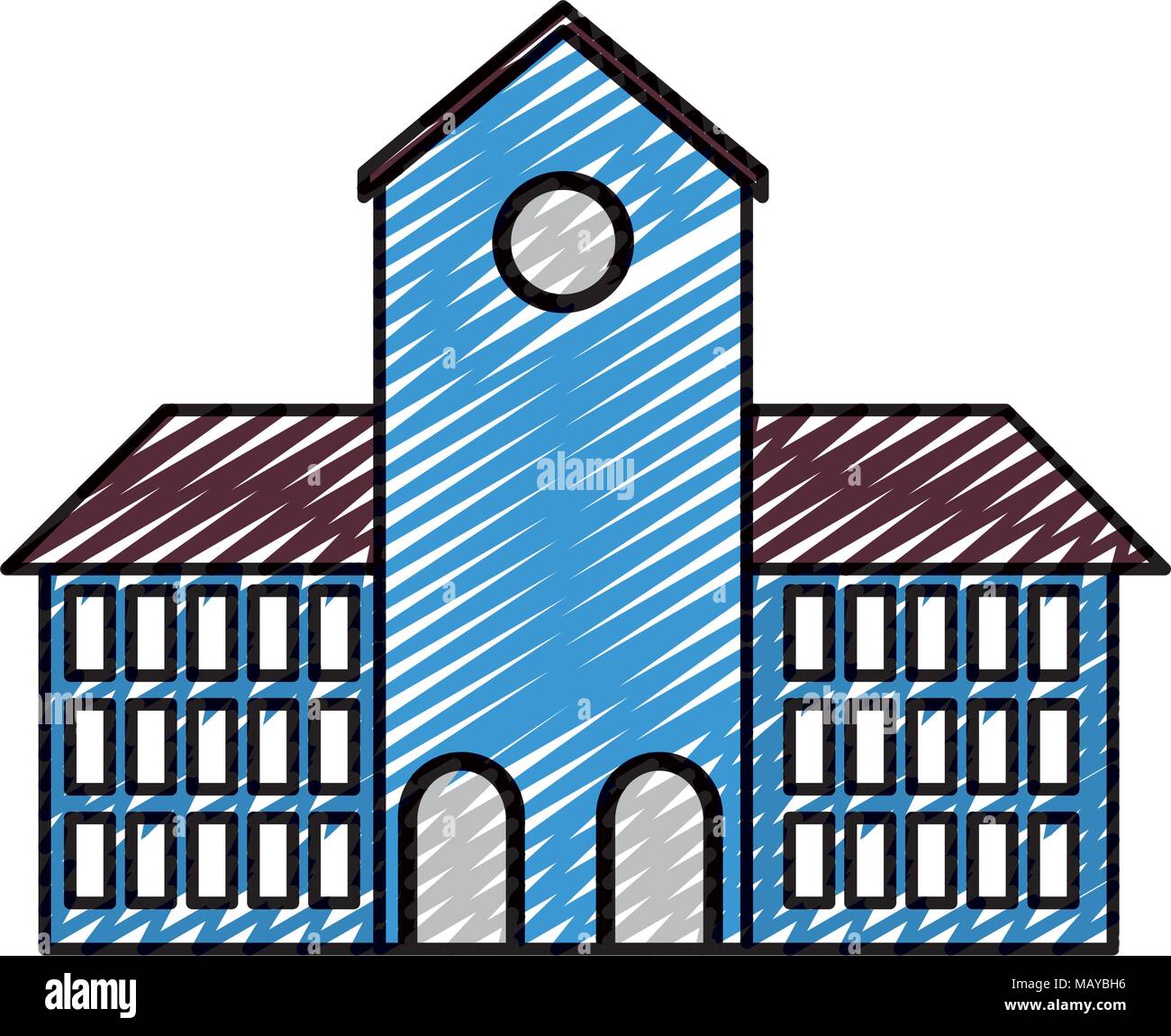 Roof building structure doodle hi-res stock photography and images - Alamy