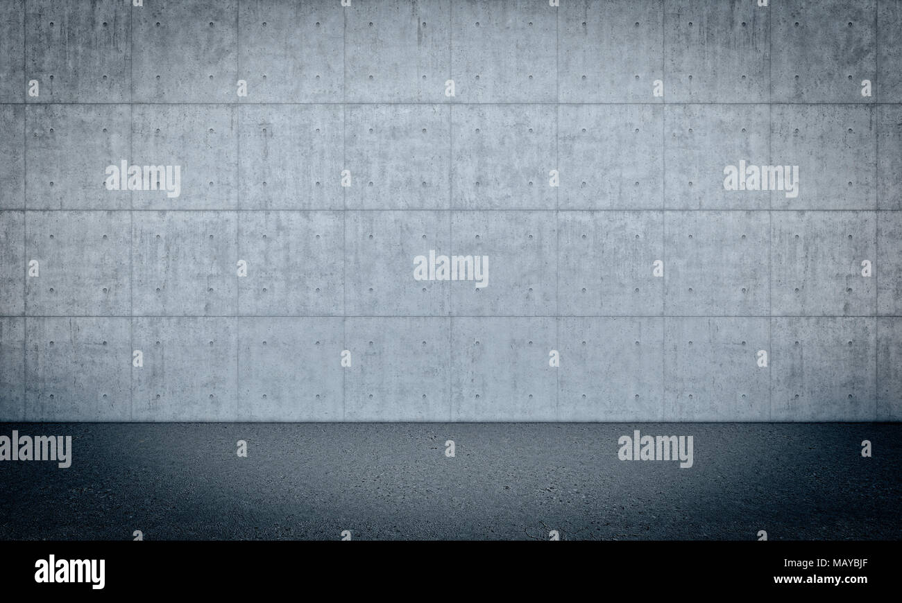 concrete block wall background 3d rendering image Stock Photo - Alamy