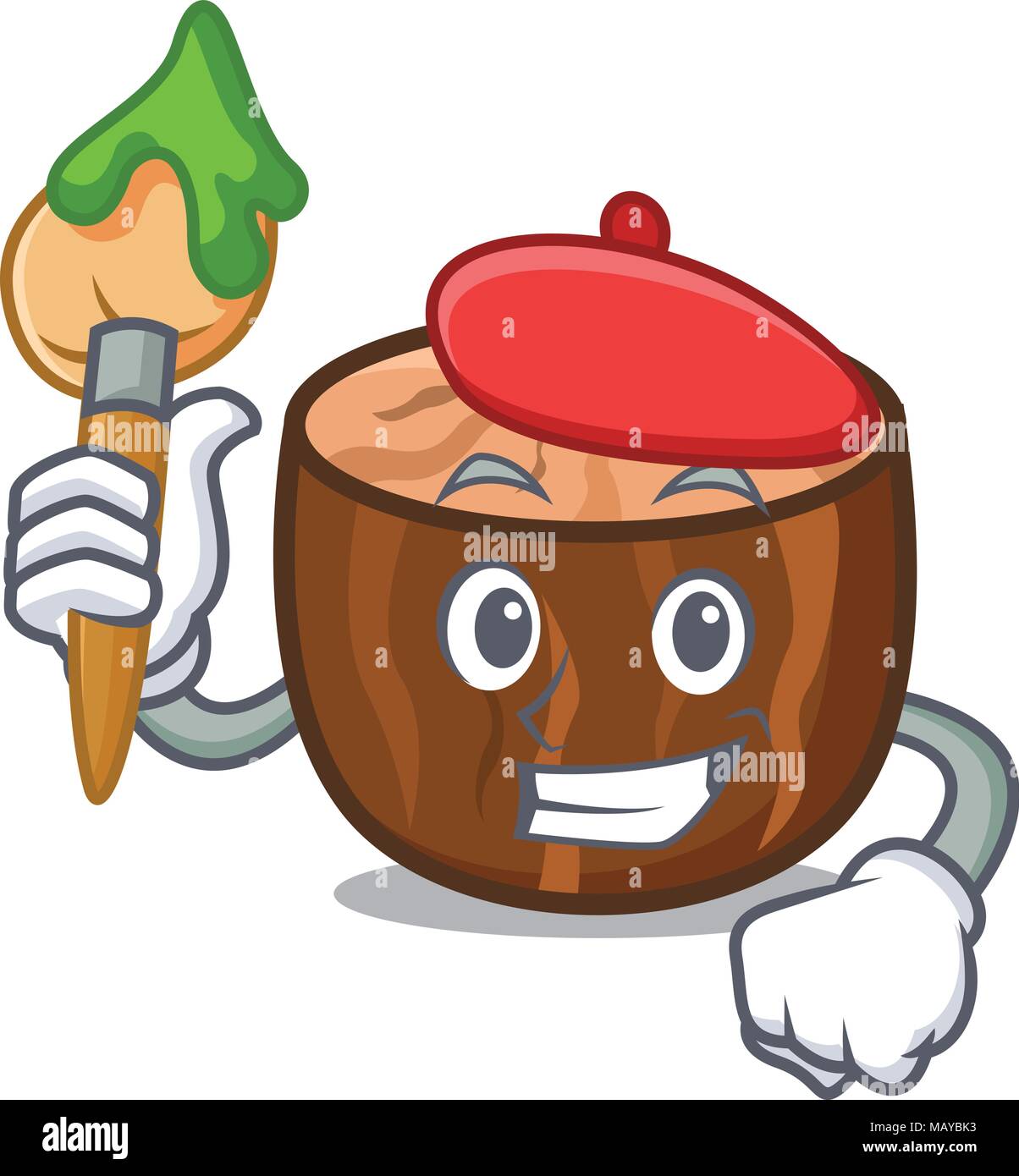 Artist nutmeg character cartoon style Stock Vector Image & Art - Alamy