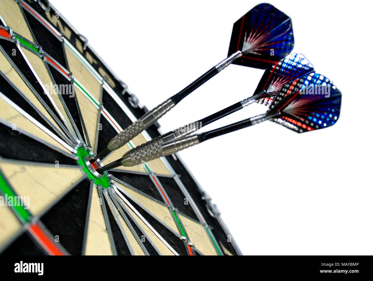 target and darts over white Stock Photo - Alamy