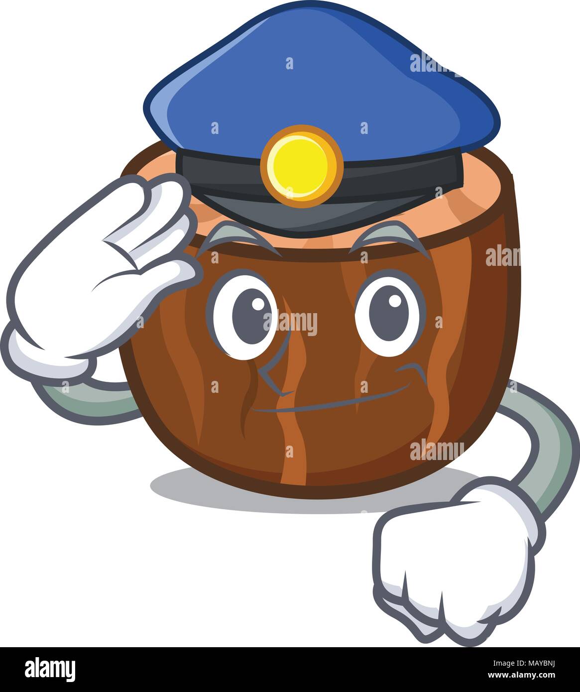 Police nutmeg character cartoon style Stock Vector Image & Art - Alamy