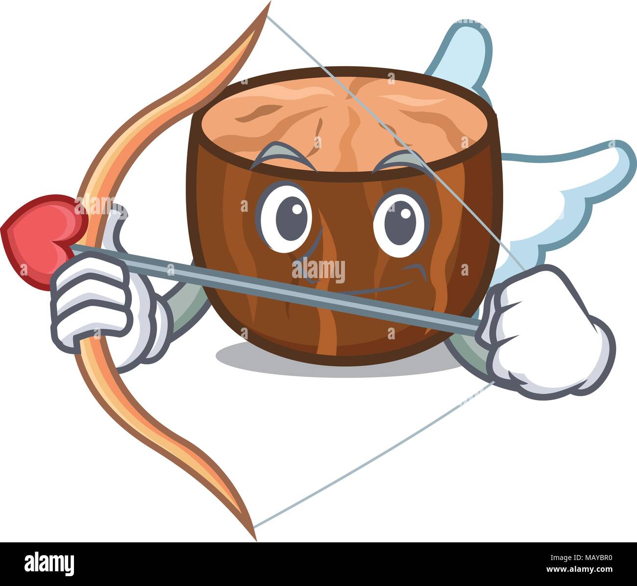 Cupid nutmeg character cartoon style Stock Vector Image & Art - Alamy