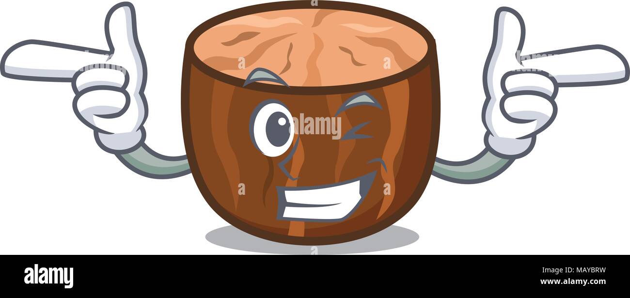 Wink nutmeg character cartoon style Stock Vector Image & Art - Alamy