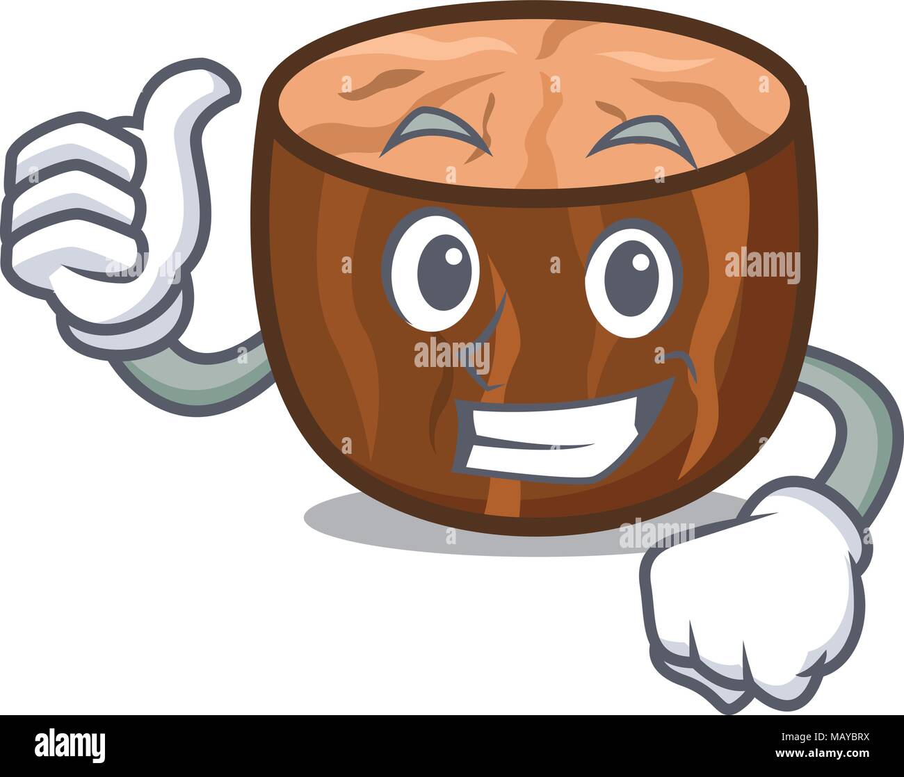 Thumbs up nutmeg character cartoon style Stock Vector Image & Art - Alamy