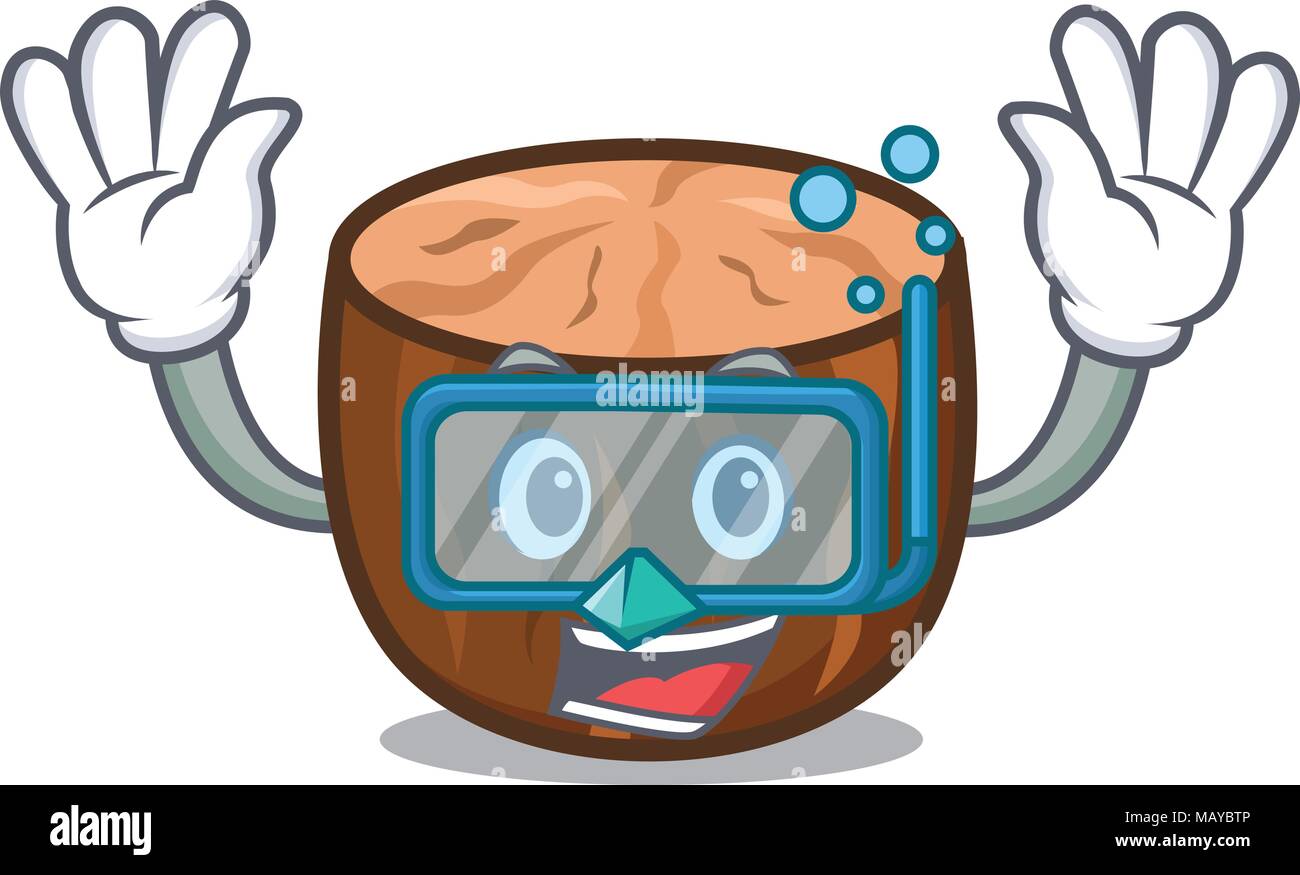 Diving nutmeg character cartoon style Stock Vector Image & Art - Alamy