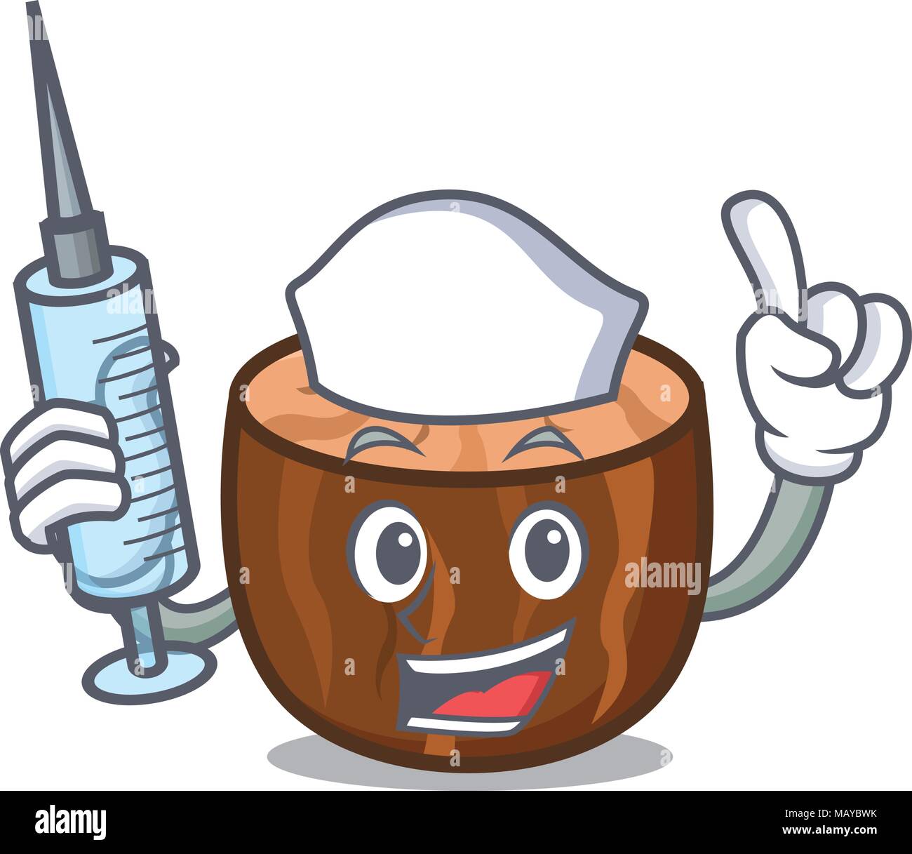Nurse nutmeg character cartoon style Stock Vector Image & Art - Alamy