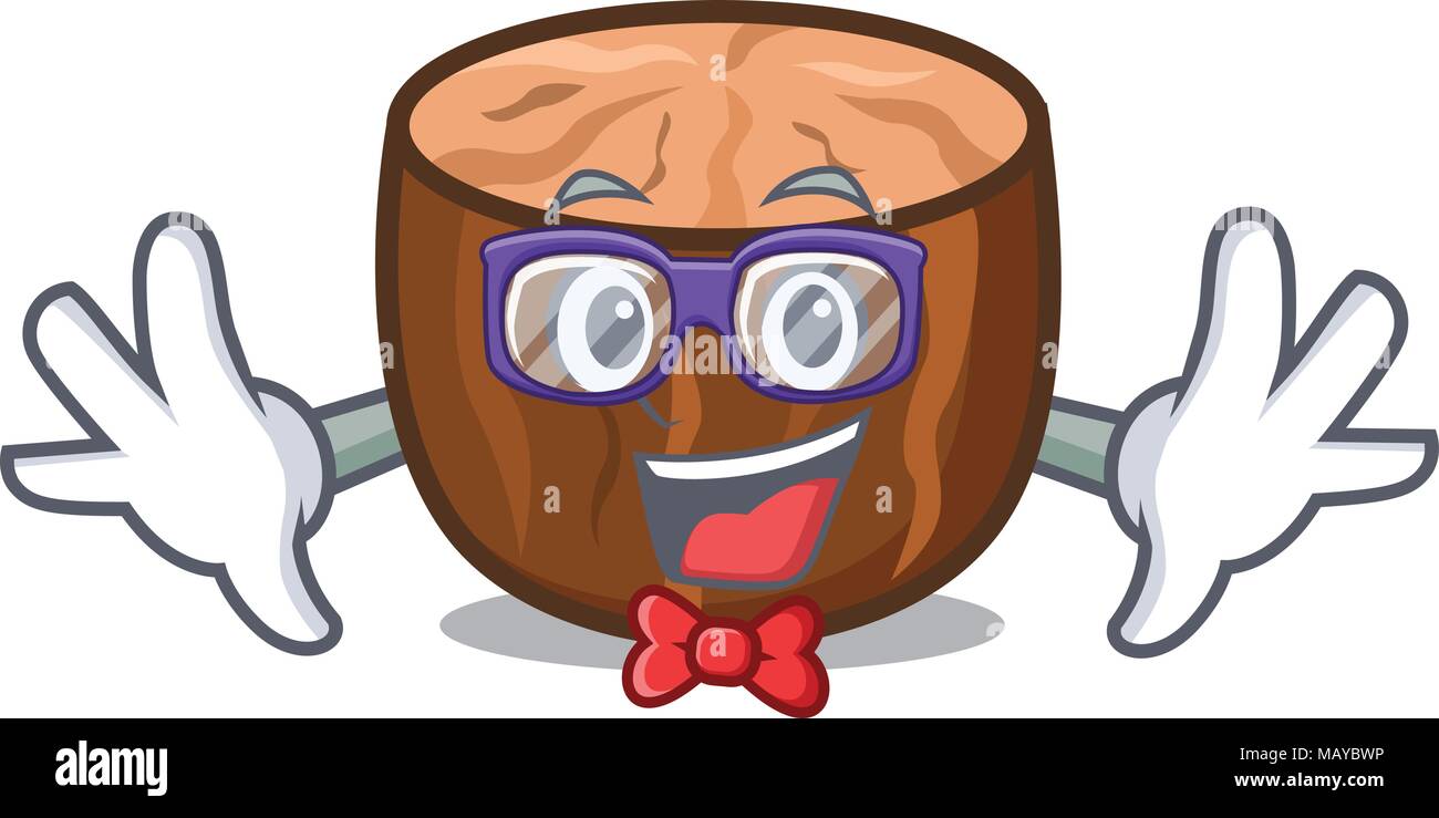 Geek nutmeg character cartoon style Stock Vector Image & Art - Alamy