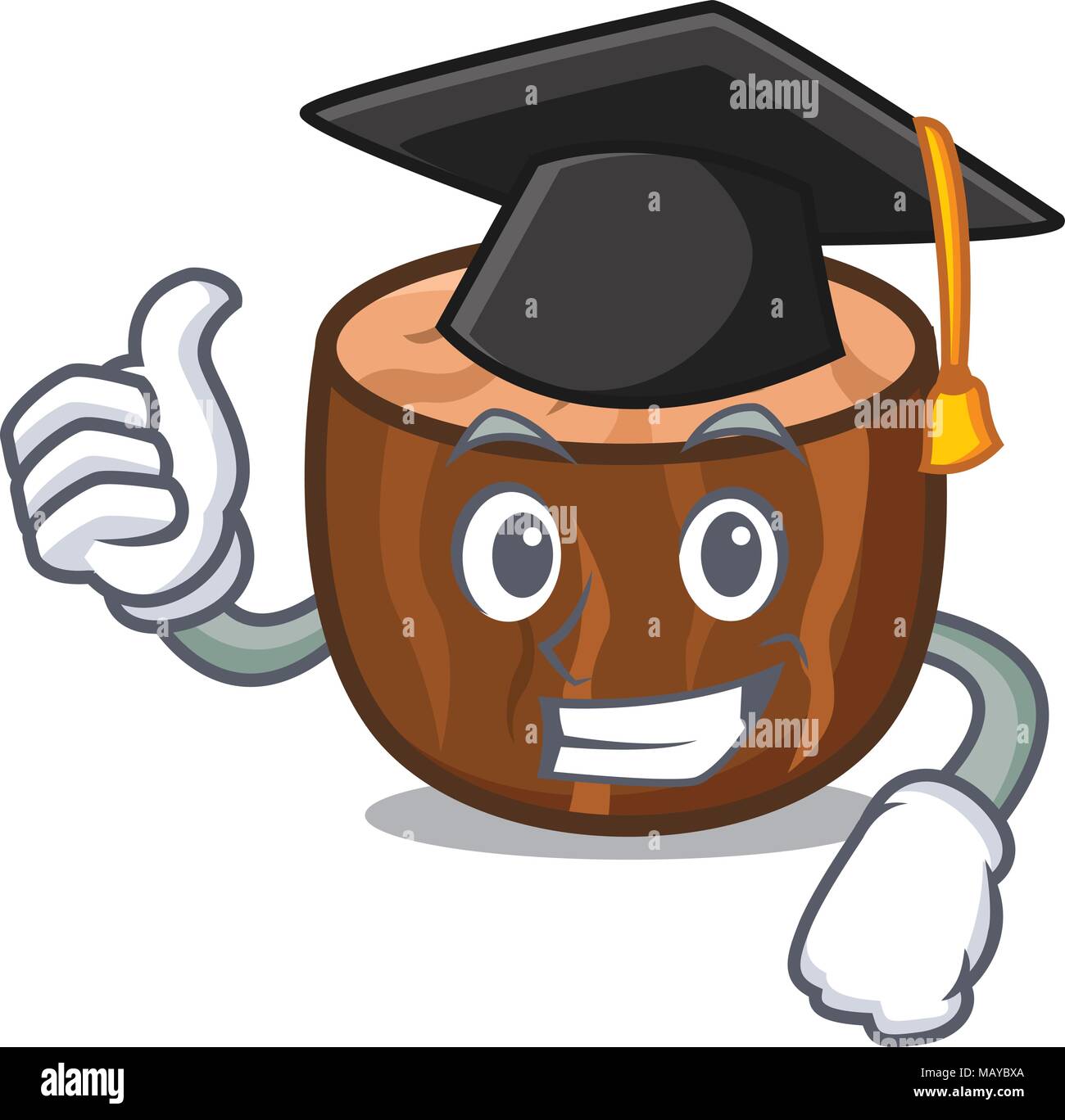 Graduation nutmeg character cartoon style Stock Vector Image & Art - Alamy