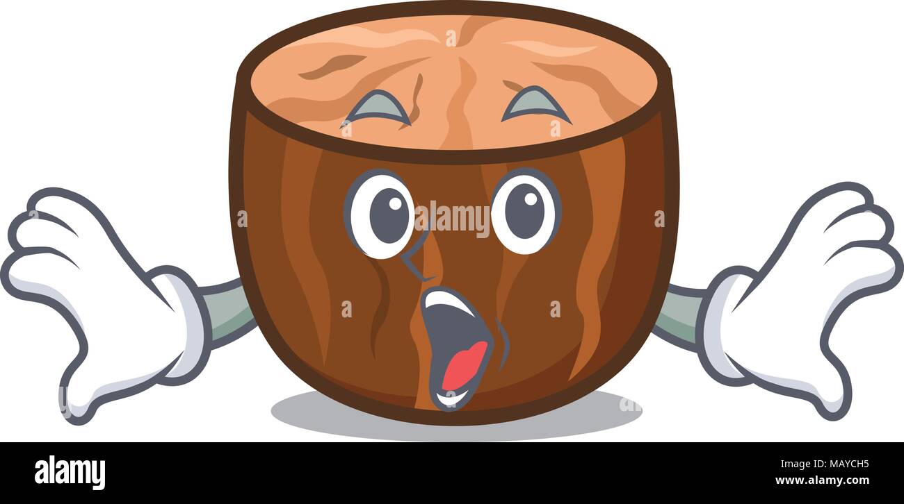 Surprised nutmeg mascot cartoon style Stock Vector Image & Art - Alamy
