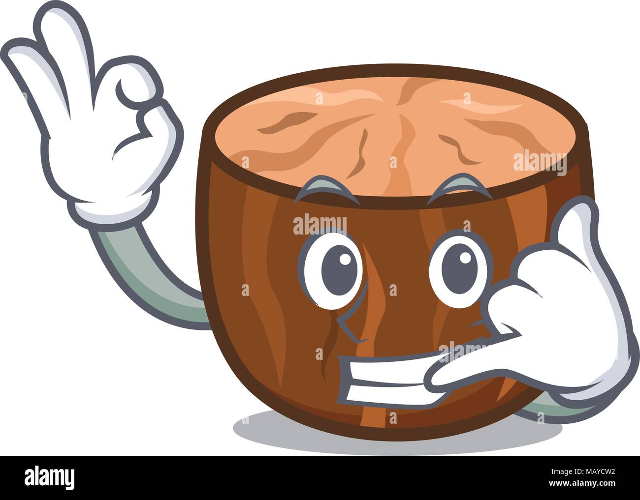 Call me nutmeg mascot cartoon style Stock Vector Image & Art - Alamy